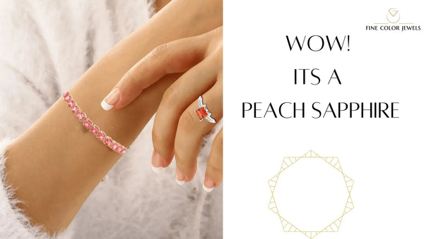 Elegant Peach Sapphire Jewelry For Her | Fine Color Jewels 2024