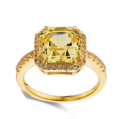 Buy Canary Yellow Sapphire Engagement Rings from Fine Color Jewels